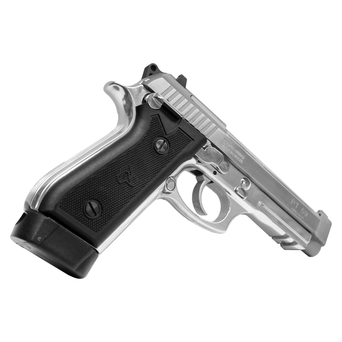 PISTOLA TAURUS PT 59 S/19 .380ACP 19 TIROS 5 INOX FOSCO C/ZARELHO ...