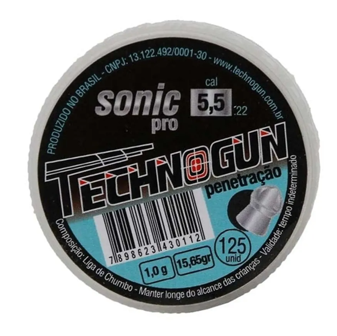 CHUMBINHO SONIC PRO 5,5 POTE COM 125UN TECHNOGUN